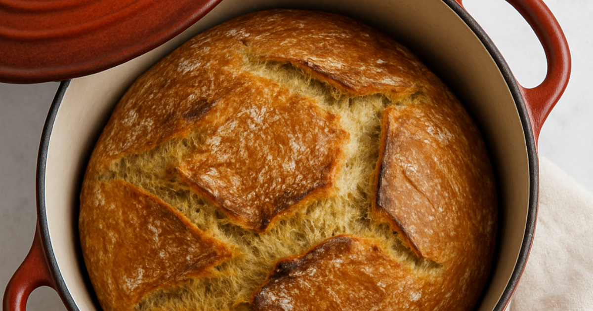 Easy No-Knead Dutch Oven Bread Recipe (Crispy Artisan Loaf) - Dutch ...